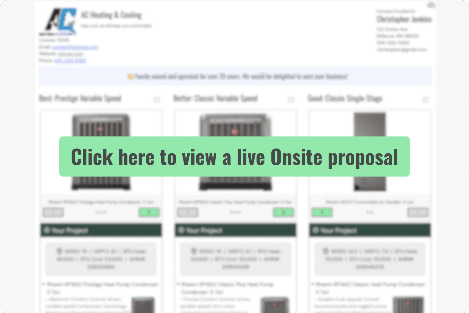 Onsite Pro | Drive HVAC Dealer Sales